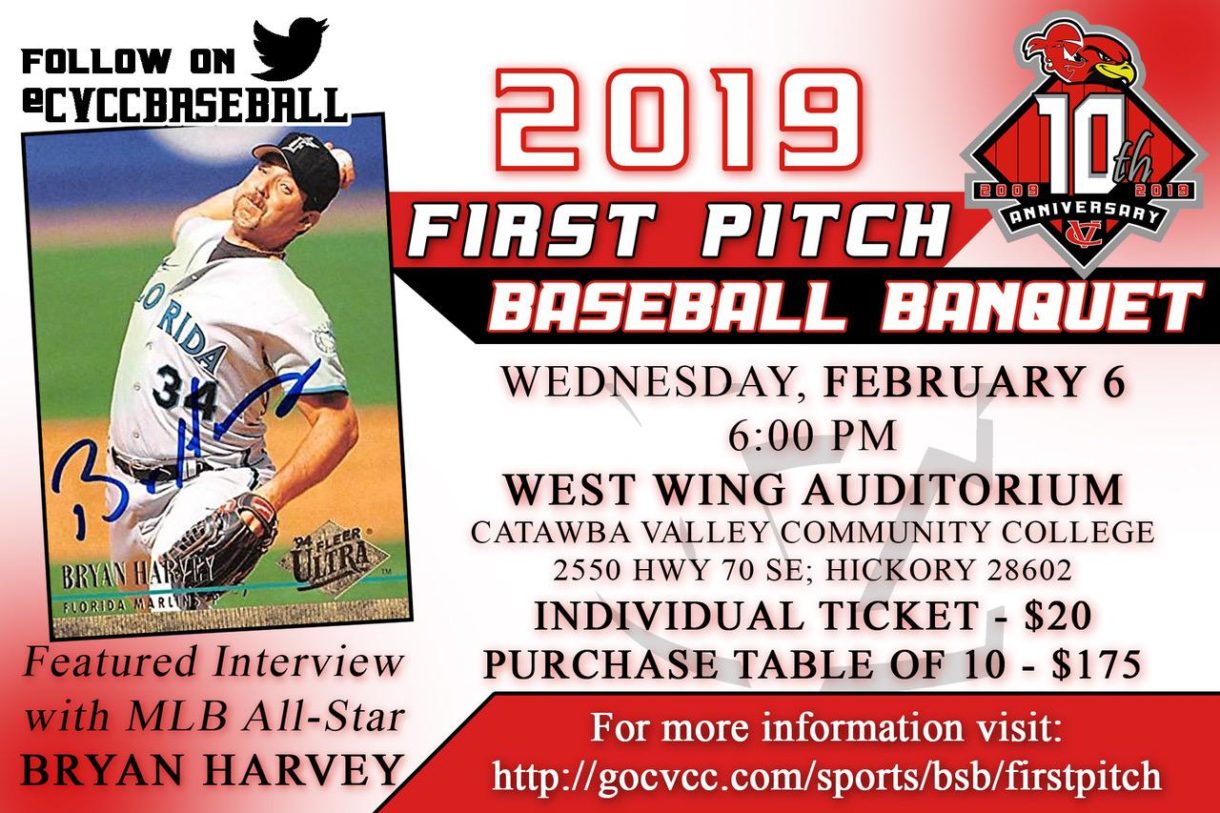 CVCC BASEBALL: Bryan Harvey special guest for first 'First Pitch ...